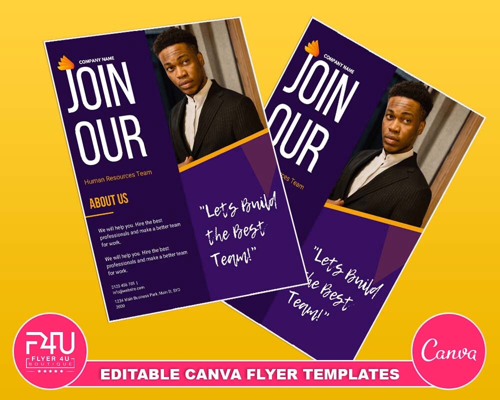 Human Resources Flyer DIY Canva Human Resources Flyer - Etsy
