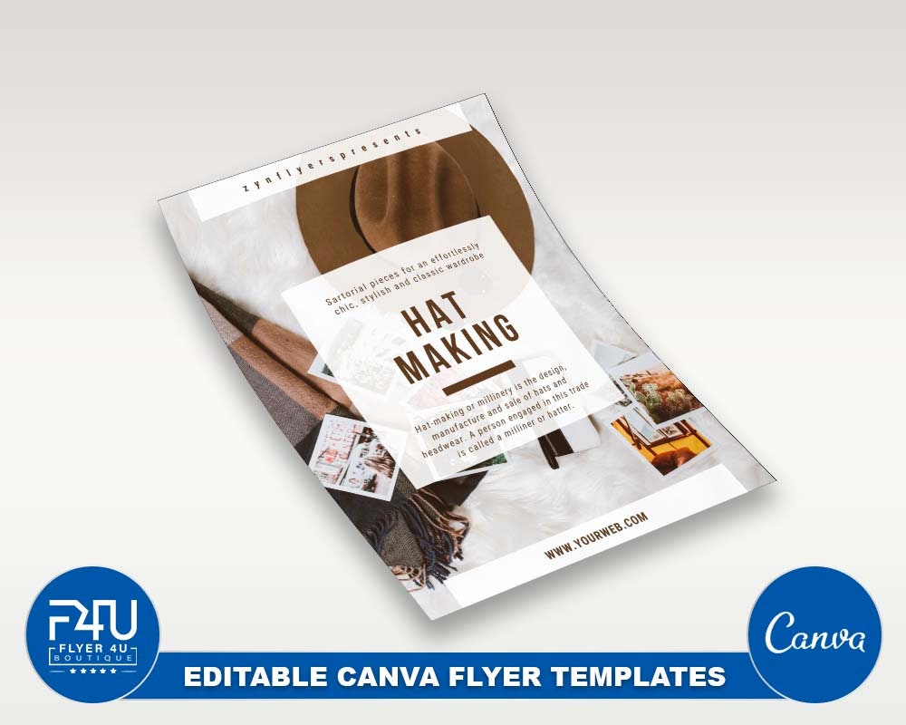 Hat Making Flyer DIY Canva Hat Making Flyer Template 2022 - Etsy