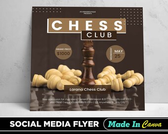 Chess Club Poster Template - Etsy