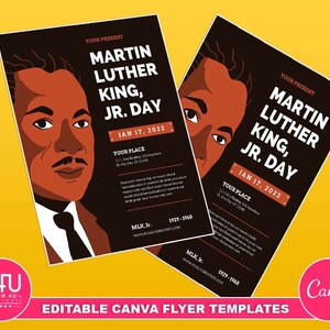 Martin Luther King Jr. Day Flyer, DIY Canva Martin Luther King Jr. Day ...
