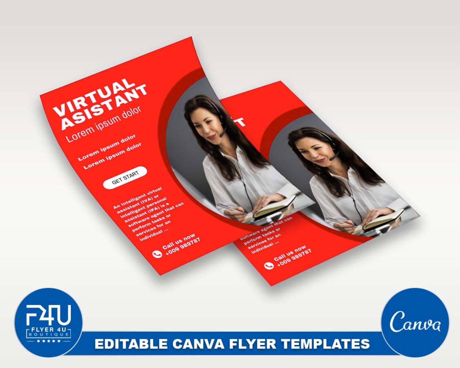 Virtual Assistant Flyer, DIY Canva Virtual Assistant Flyer Template ...