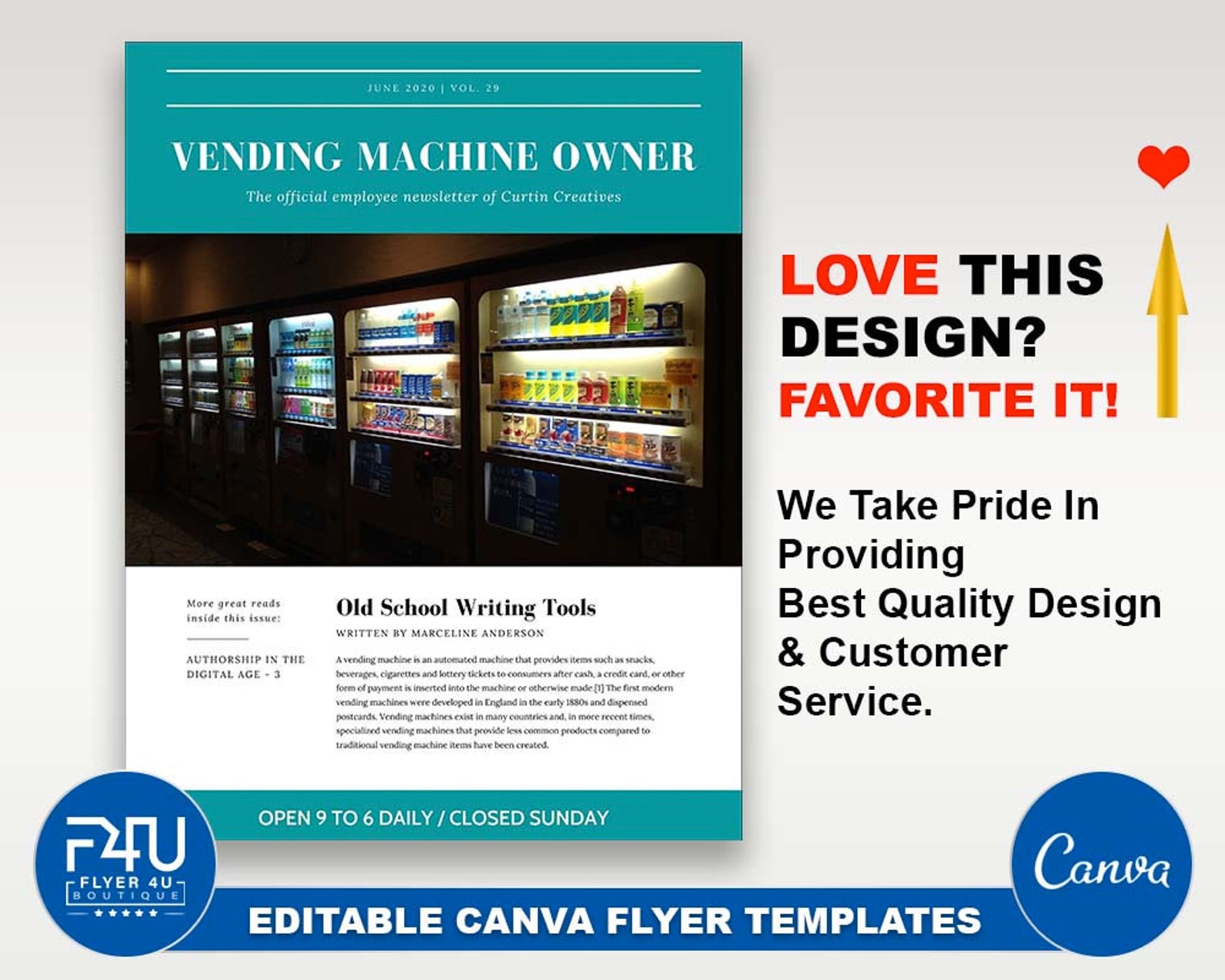 Vending Machine Flyer, DIY Canva Vending Machine Template 2022 ...