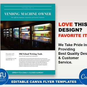 Vending Machine Flyer, DIY Canva Vending Machine Template 2022 ...