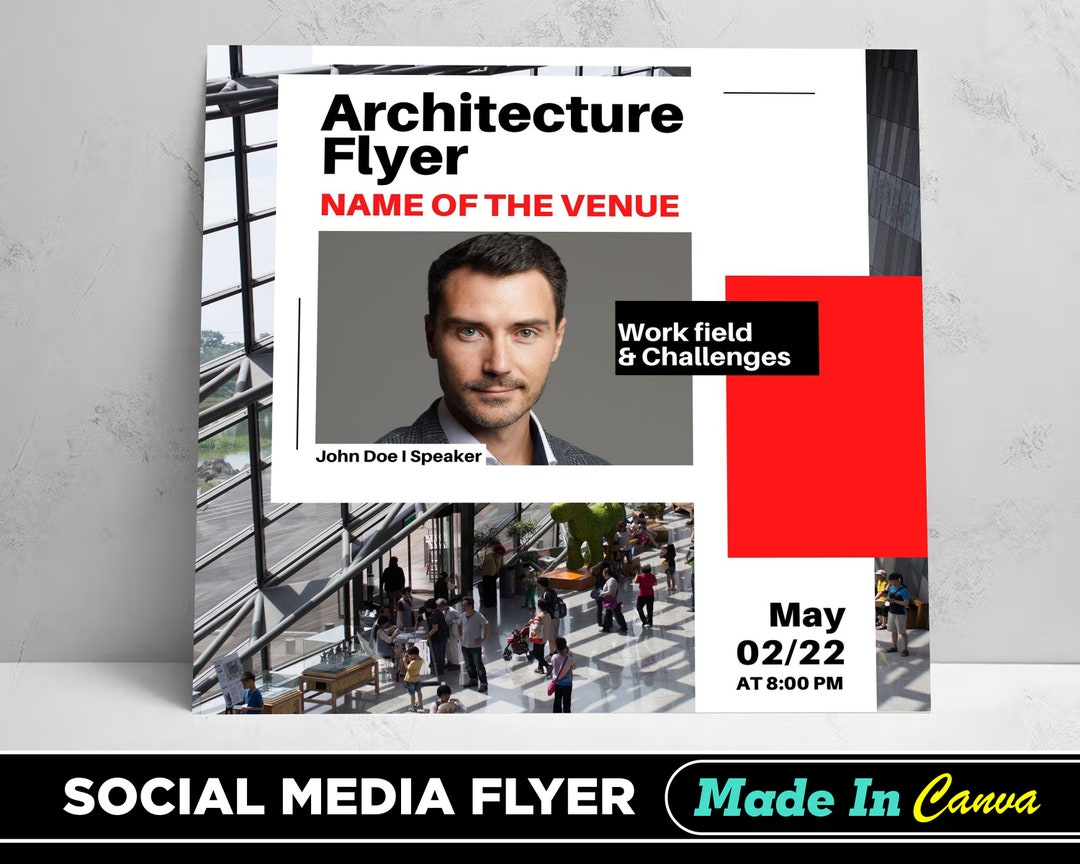 Architecture Flyer, DIY Canva Architecture Flyer Template 2022 ...