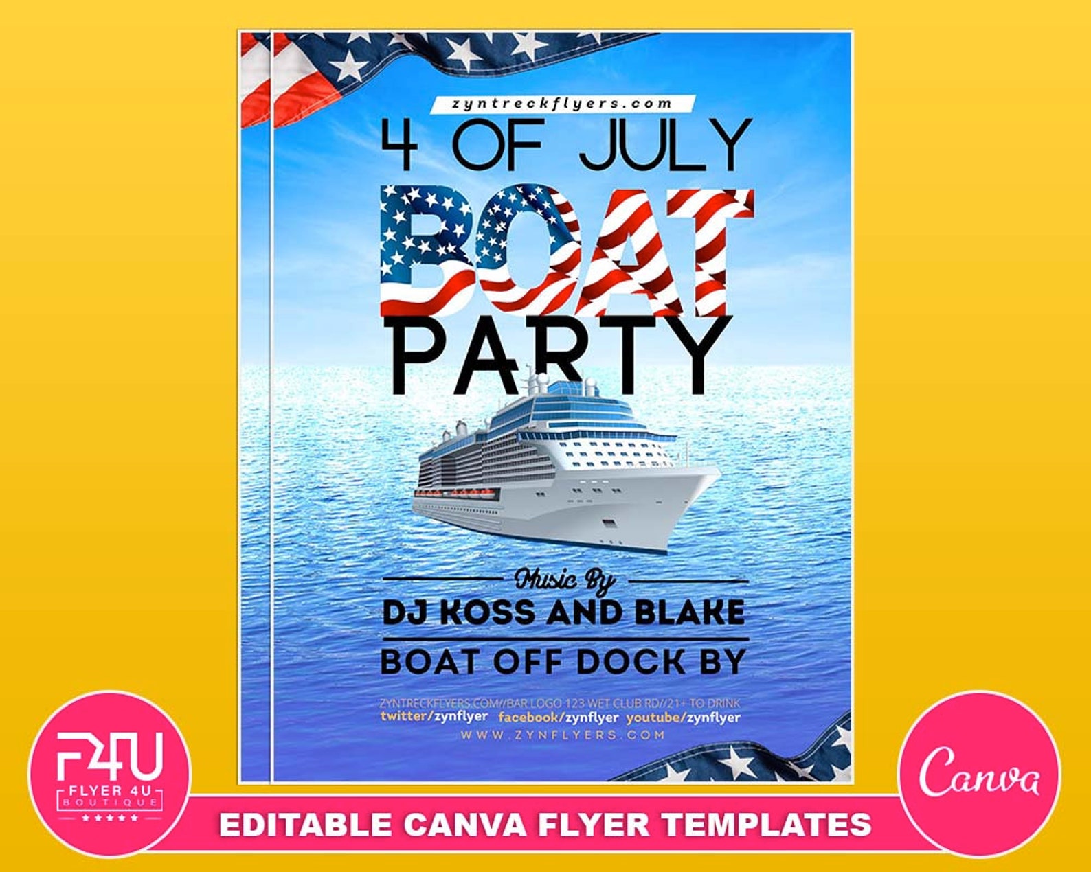 Boat Tour Flyer DIY Canva Boat Tour Flyer Template 2022 - Etsy