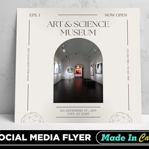 Art and Science Museum Flyer, DIY Canva Art & Science Museum Flyer ...