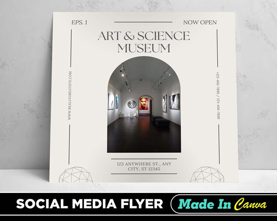 Art and Science Museum Flyer DIY Canva Art & Science Museum - Etsy