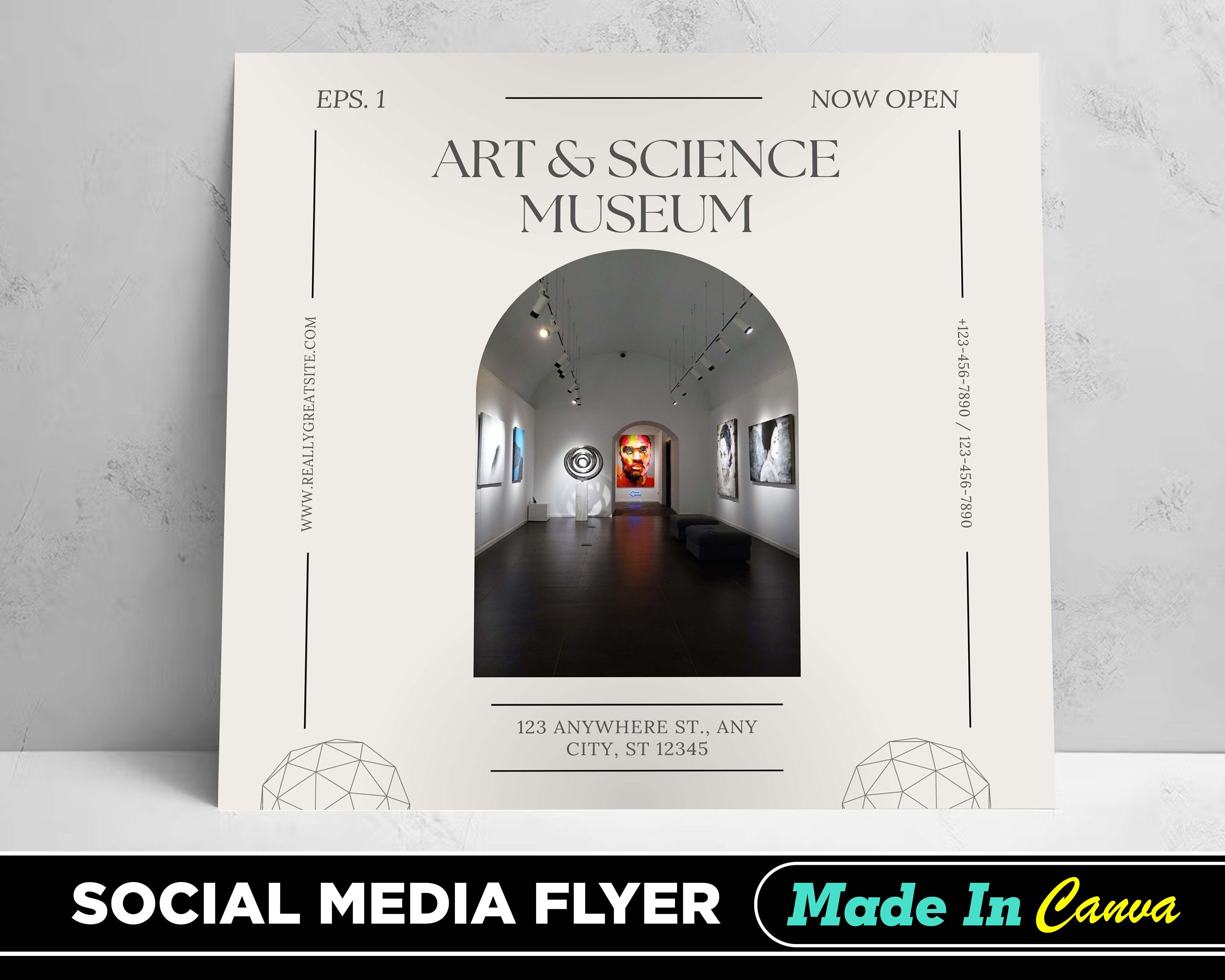 Art and Science Museum Flyer, DIY Canva Art & Science Museum Flyer ...
