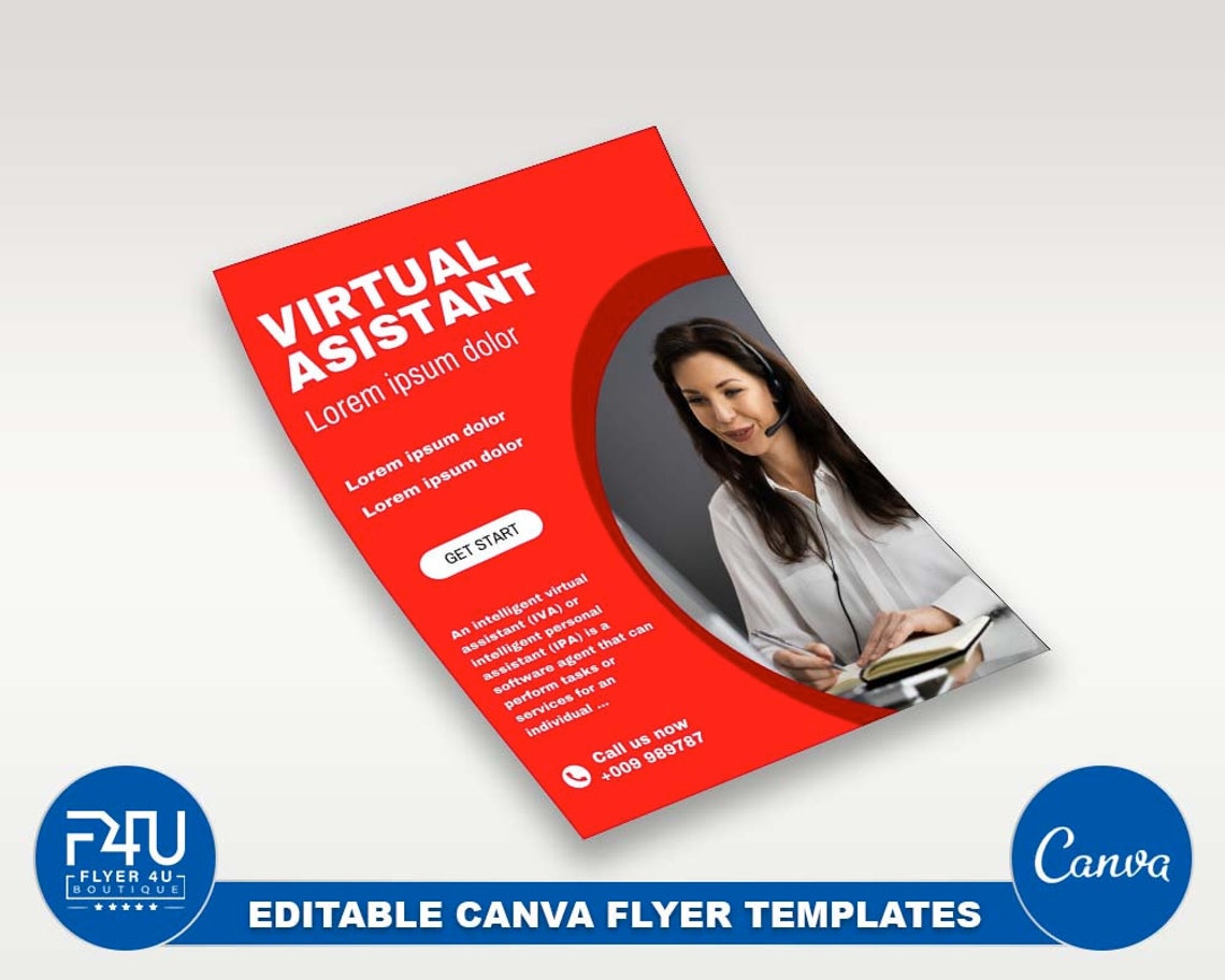 Virtual Assistant Flyer DIY Canva Virtual Assistant Flyer | Etsy