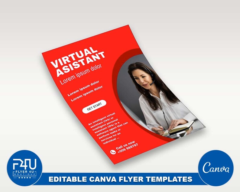 Virtual Assistant Flyer, DIY Canva Virtual Assistant Flyer Template ...