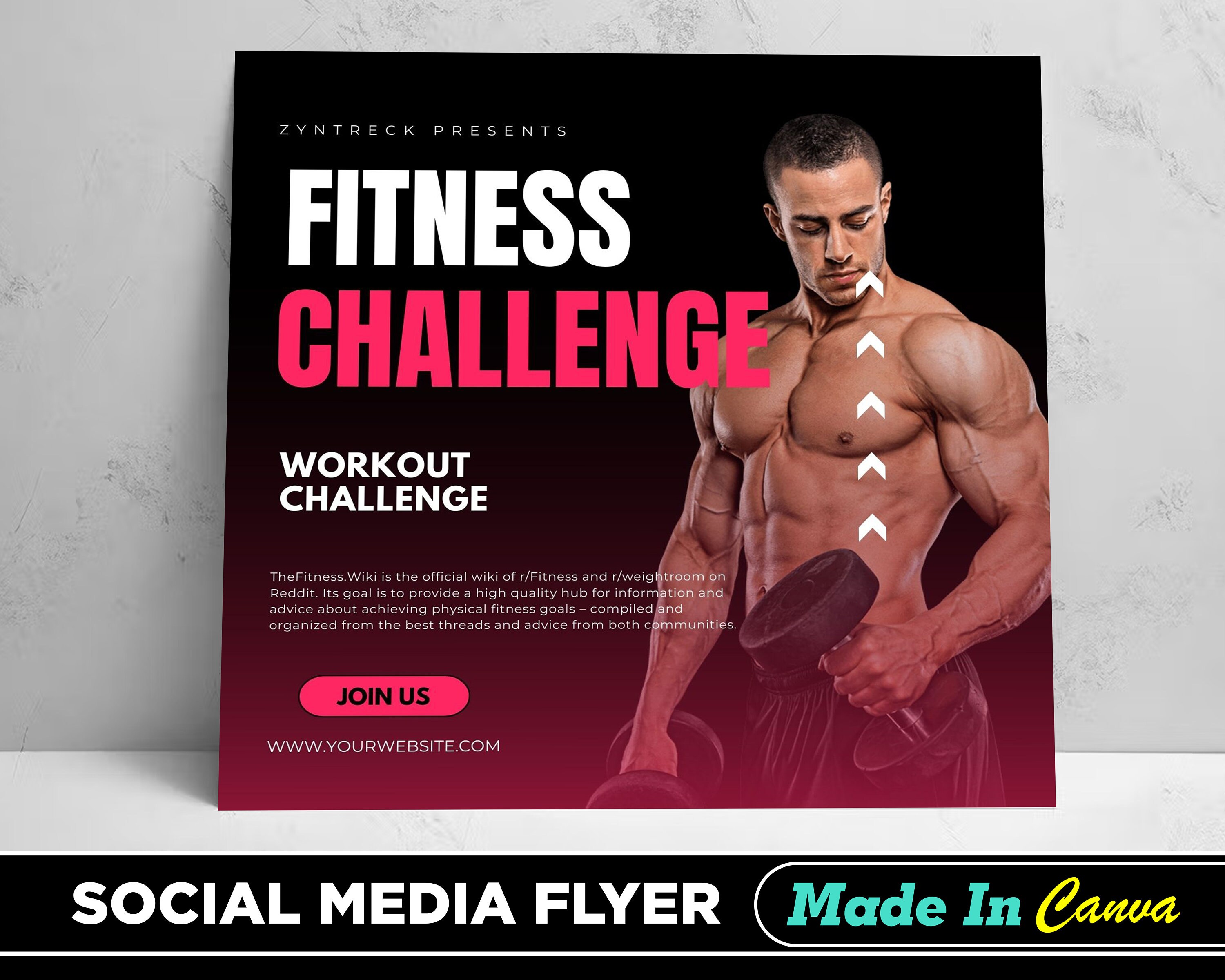 Fitness Challenge Flyer, DIY Canva Fitness Challenge Flyer Template ...