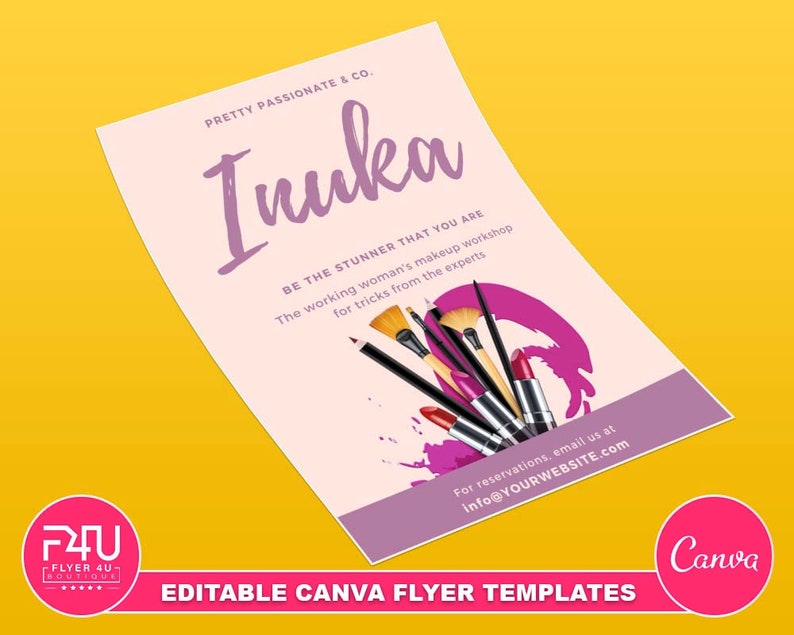 Inuka Flyer, DIY Canva Inuka Templates, Editable Canva US Letter Size ...