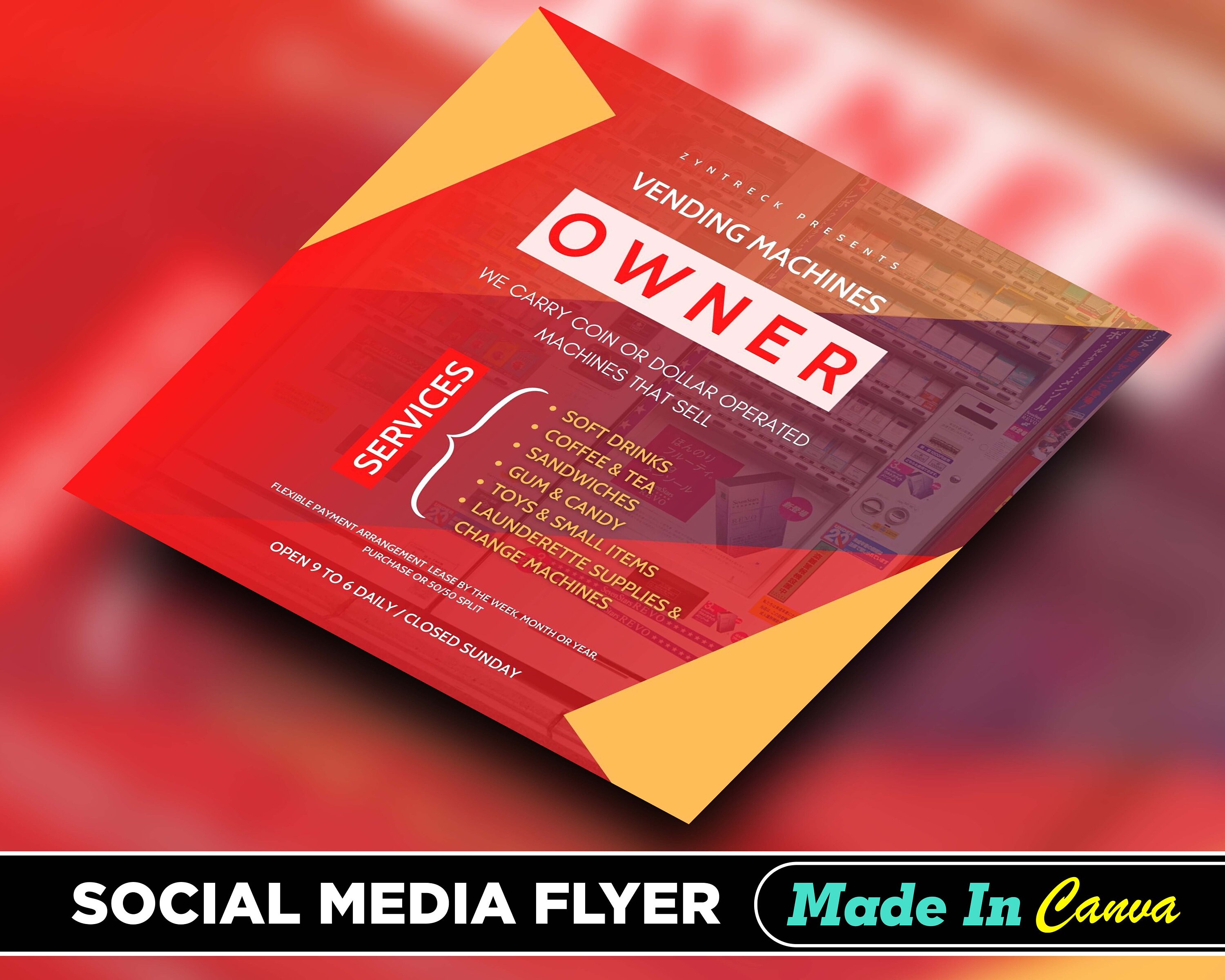 Vending Machine Flyer DIY Canva Vending Machine Flyer - Etsy