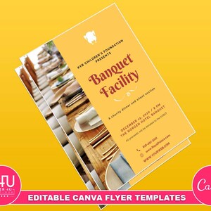 Banquet Facility Flyer, DIY Canva Banquet Facility Flyer Template 2022 ...