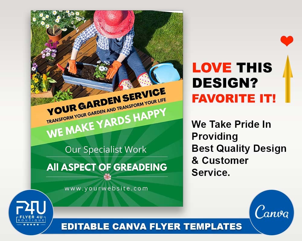 Garden Flyer DIY Canva Garden Flyer Template 2022 Editable - Etsy