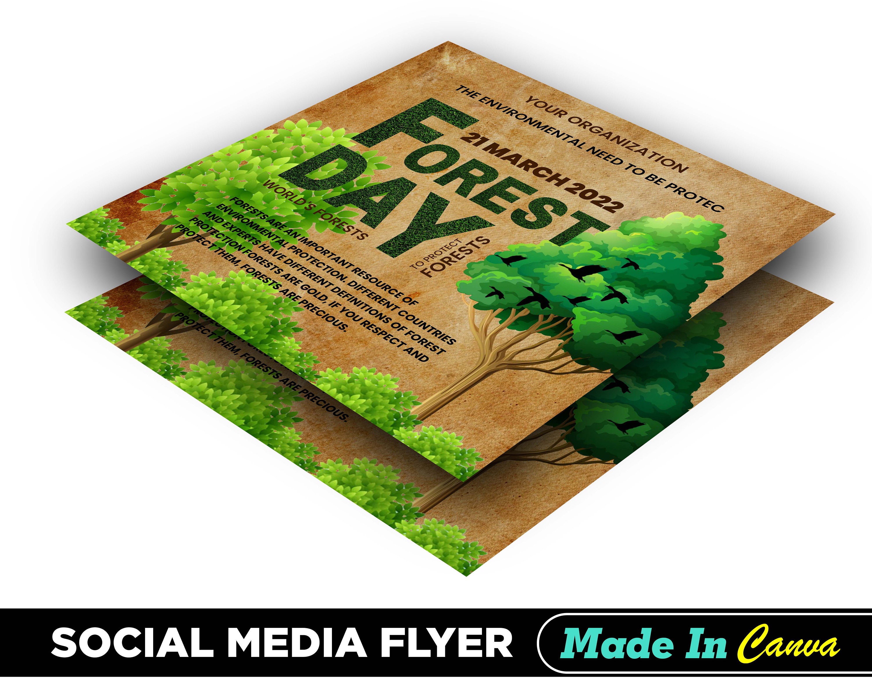 International Forest Day Flyer, DIY Canva International Forest Day ...