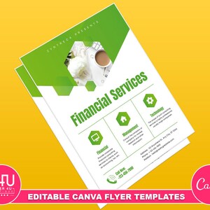 Financial Services Flyer, DIY Canva Financial Services Flyer Template ...