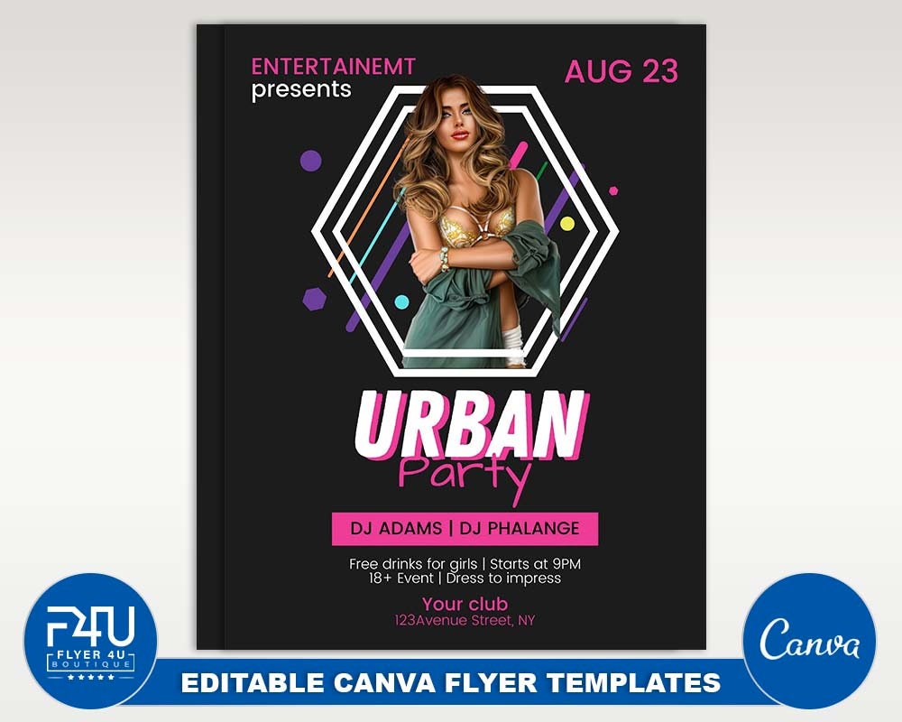 Club Flyer DIY Canva Club Template 2022 Editable Canva US - Etsy