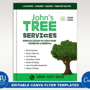 Tree Service Flyer DIY Canva Tree Service Flyer Template | Etsy