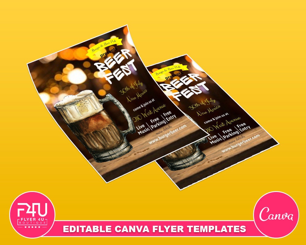 Brew Pub Flyer DIY Canva Brew Pub Flyer Template 2022 - Etsy
