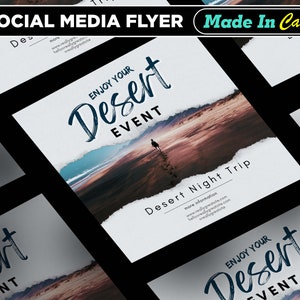 Desert Event Flyer, DIY Canva Desert Event Flyer Template 2022 ...
