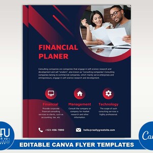 Financial Planer Flyer DIY Financial Planer Writer Flyer | Etsy