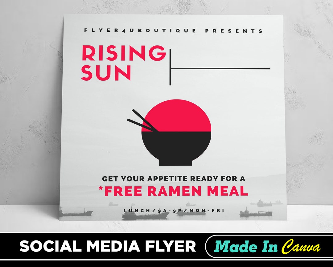 Rising Sun Flyer, DIY Canva Rising Sun Flyer Template 2022, Editable ...