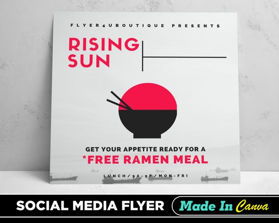 Rising Sun Flyer DIY Canva Rising Sun Flyer Template 2022 - Etsy