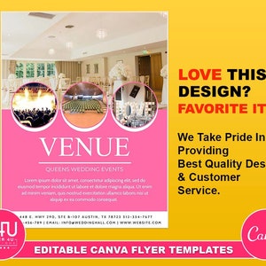 Venue Flyer DIY Canva Venue Flyer Template 2022 Editable | Etsy