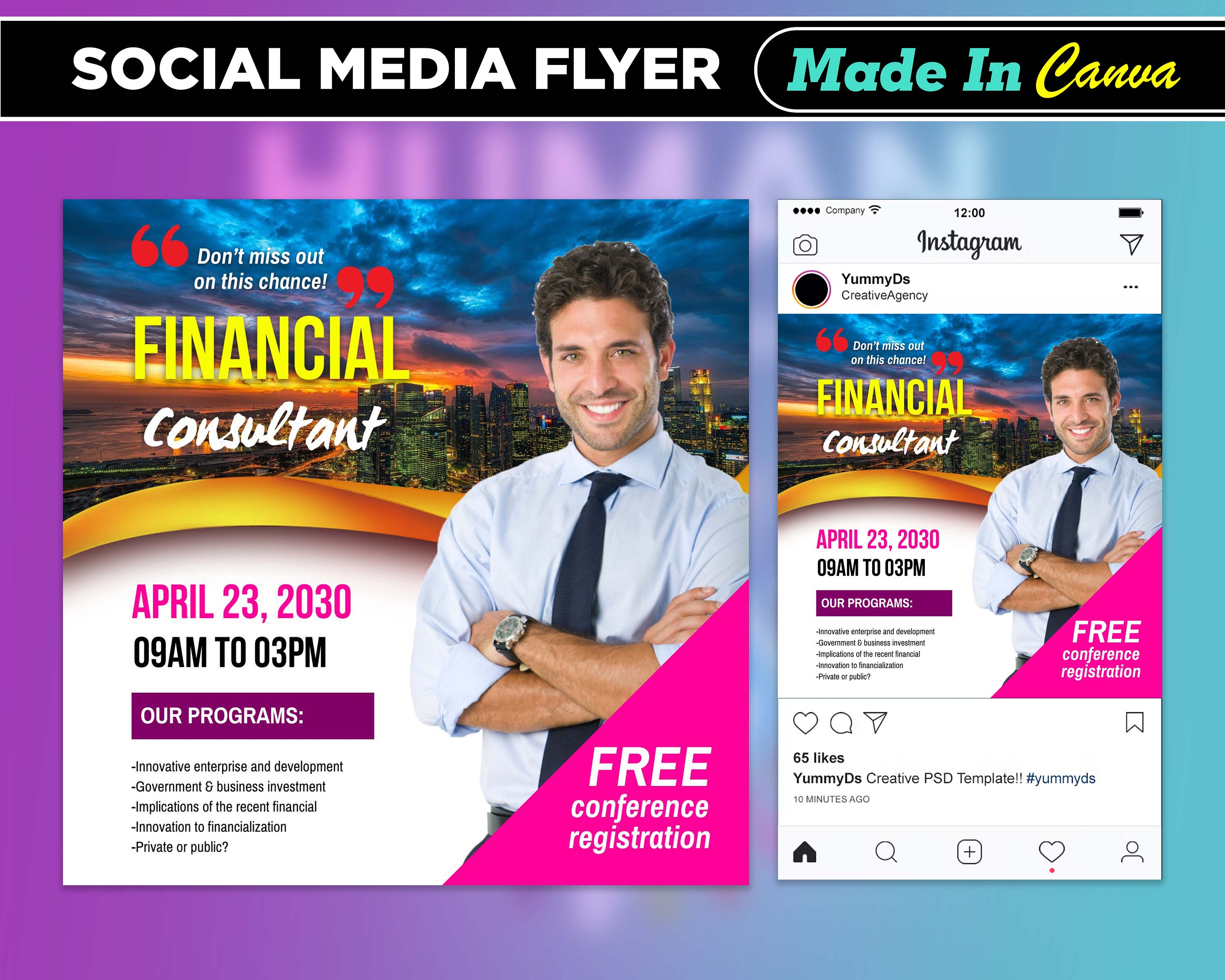 Financial Aid Consultant Flyer , DIY Canva Financial Aid Consultant ...