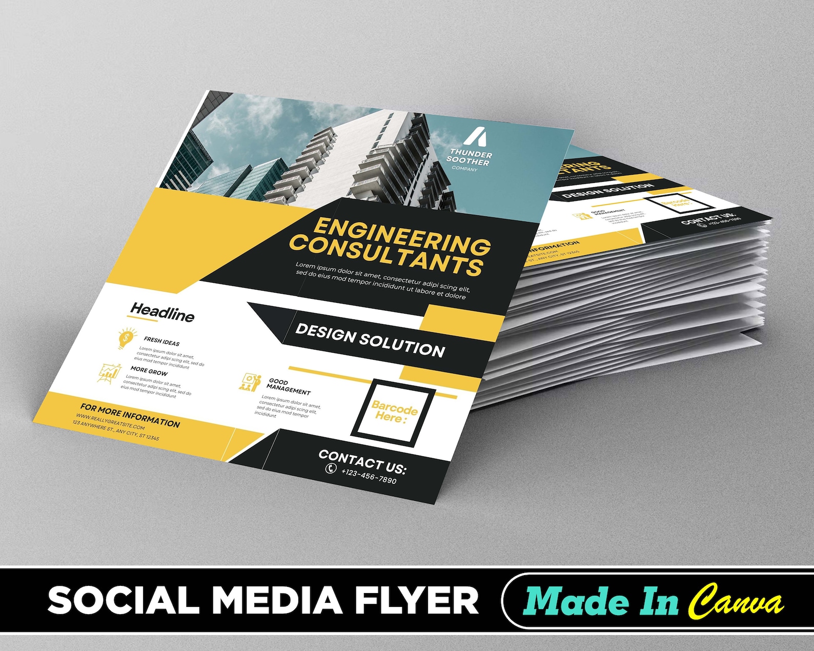 Engineering Consultants Flyer DIY Canva Engineering - Etsy