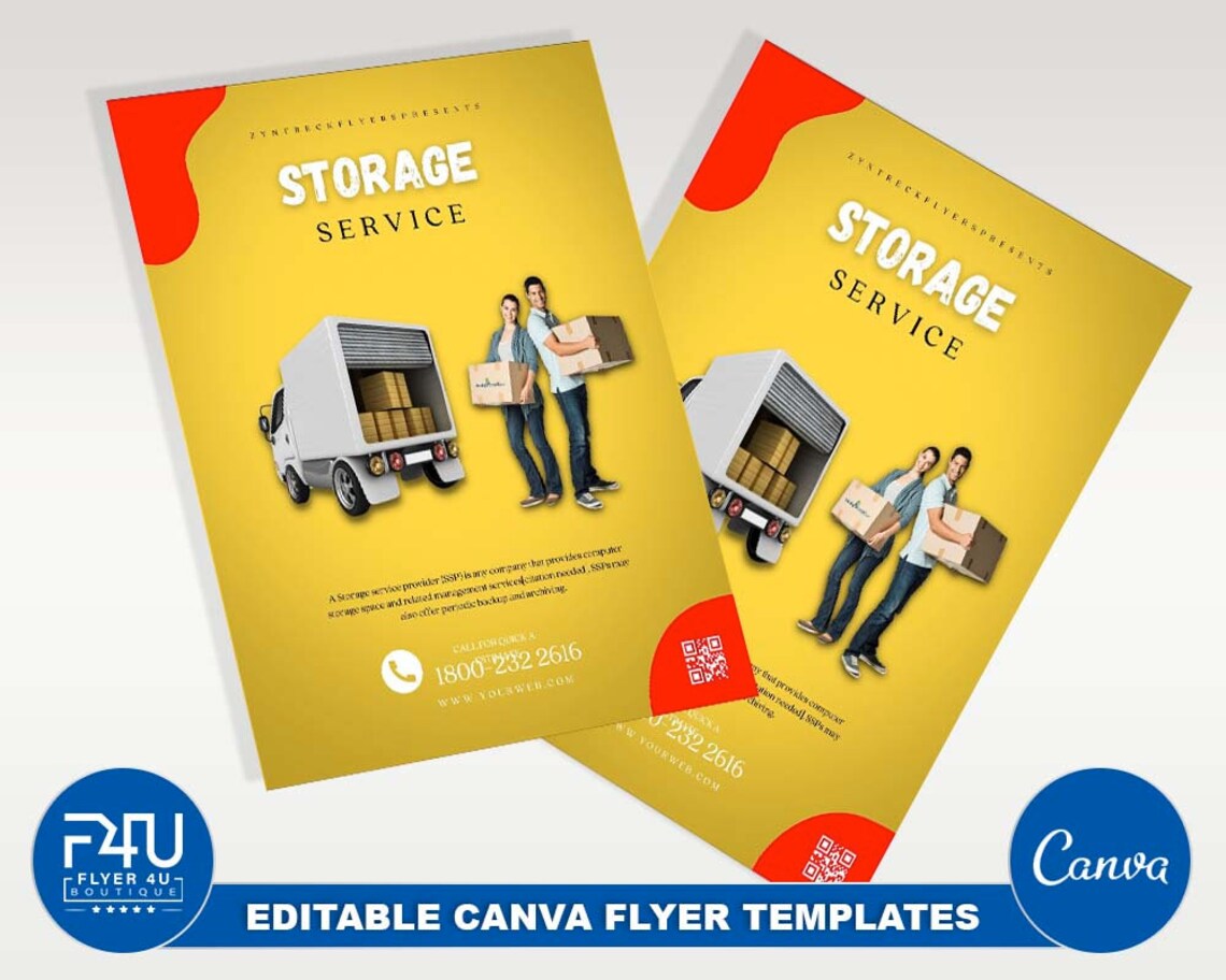 Storage Service Flyer DIY Canva Storage Service Flyer | Etsy