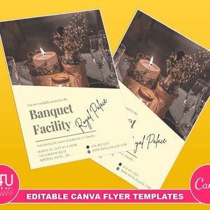 Banquet Facility Flyer, DIY Canva Banquet Facility Flyer Template 2022 ...