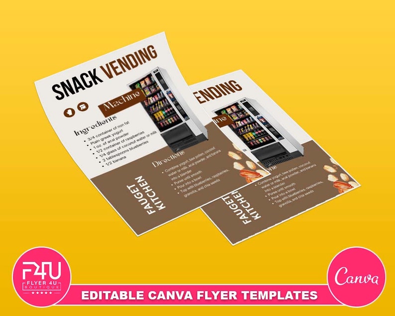 Snack Vending Machine Flyer, DIY Canva Snack Vending Machine Flyer ...