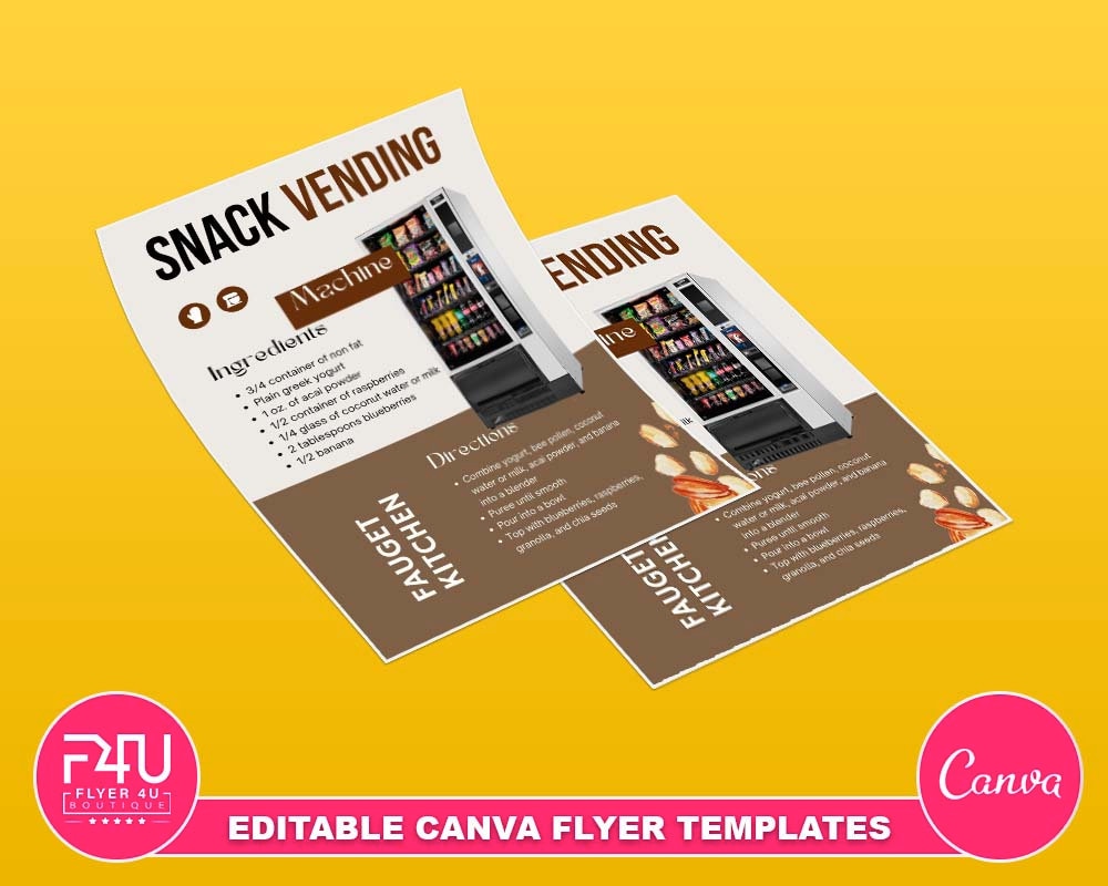 Snack Vending Machine Flyer, DIY Canva Snack Vending Machine Flyer ...