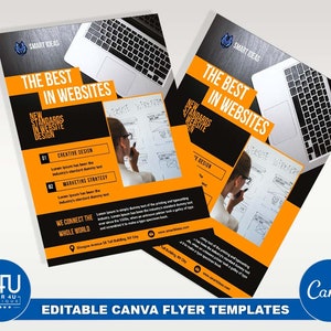 Website Developer Flyer DIY Canva Website Developer Flyer | Etsy