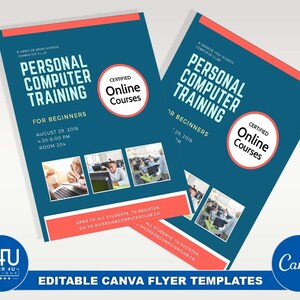 Personal Computer Training Flyer DIY Canva Personal Computer | Etsy