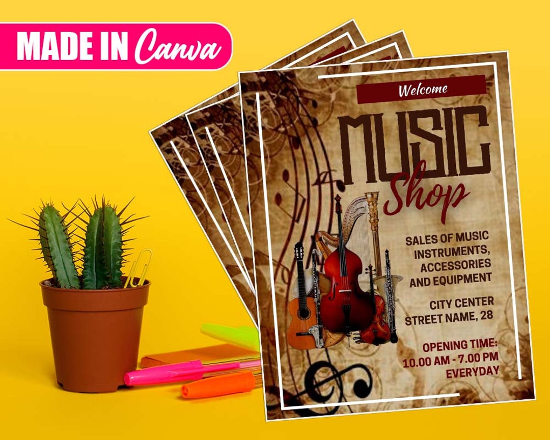 Sell Music Instrument Flyer, DIY Canva Sell Music Instrument Flyer ...