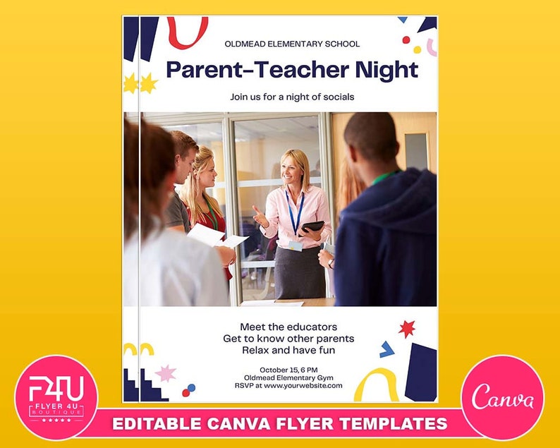 Parent Meeting Flyer DIY Canva Parent Meeting Templates - Etsy