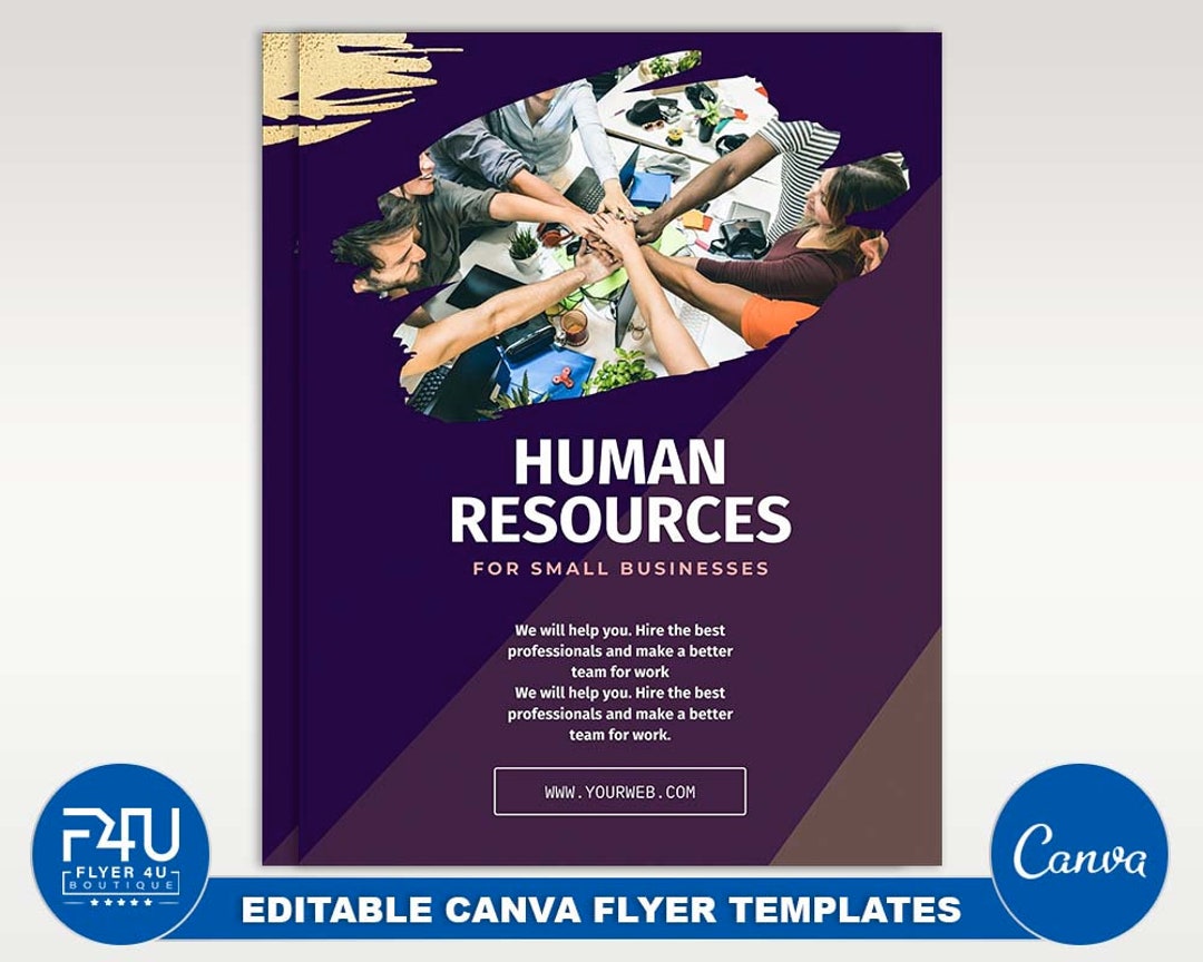 Human Resources Flyer DIY Canva Human Resources Flyer - Etsy