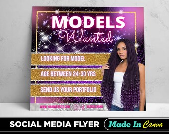 Model Wanted Flyer - Etsy