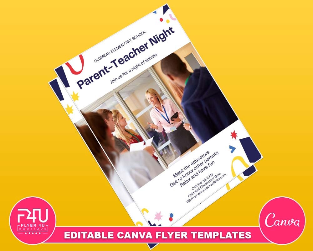 Parent Meeting Flyer DIY Canva Parent Meeting Templates - Etsy