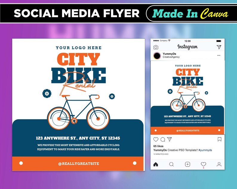 City Flyer Diy Canva City Flyer Template 2022 Editable Canva Etsy