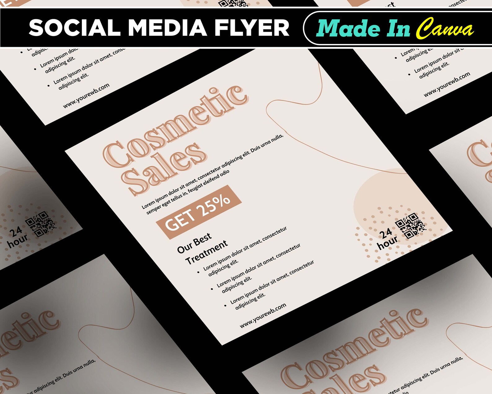 Cosmetic Sale Flyer, DIY Canva Cosmetic Sale Flyer Template 2022 ...