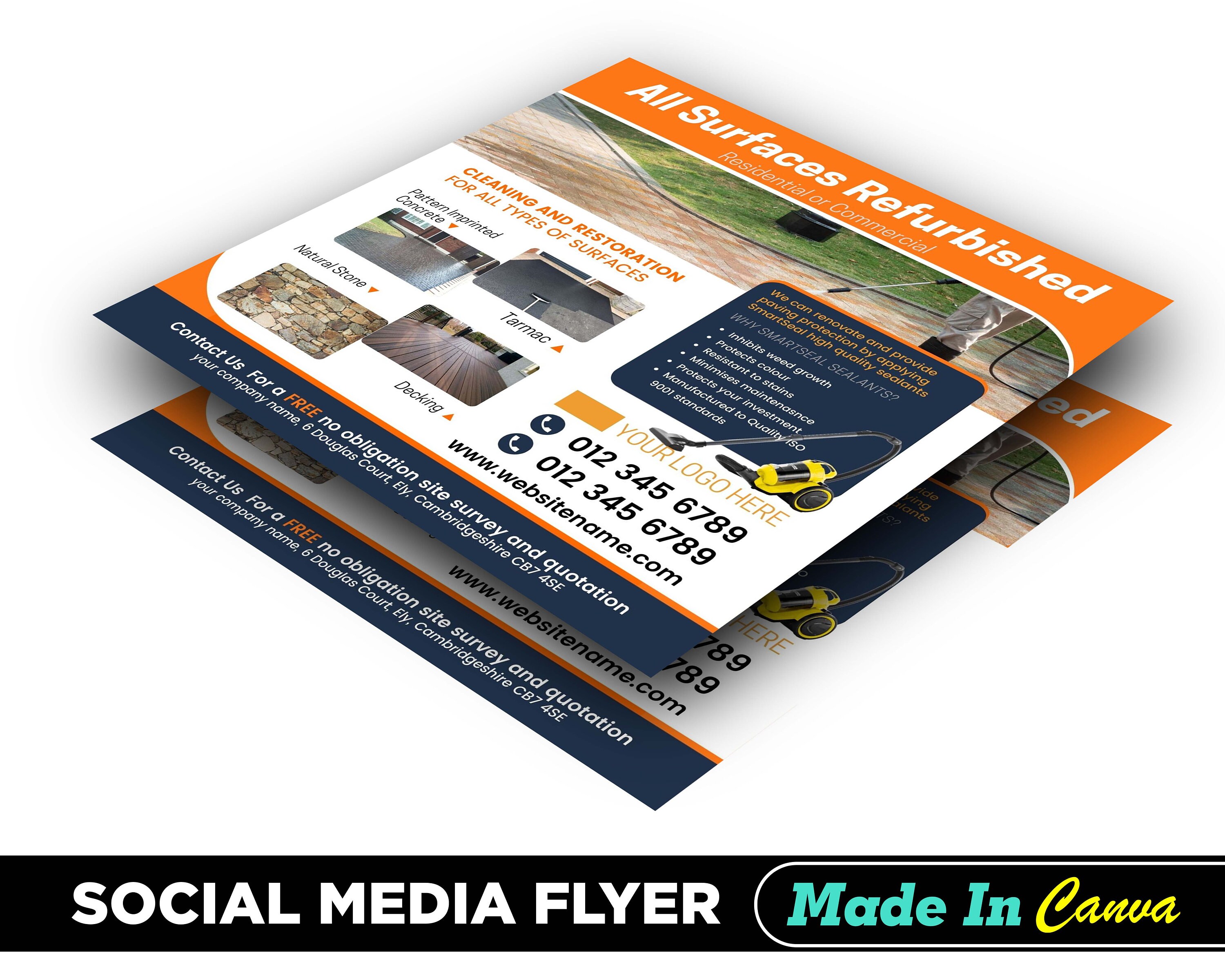 Driveway Cleaning Flyer DIY Canva Driveway Cleaning Flyer - Etsy