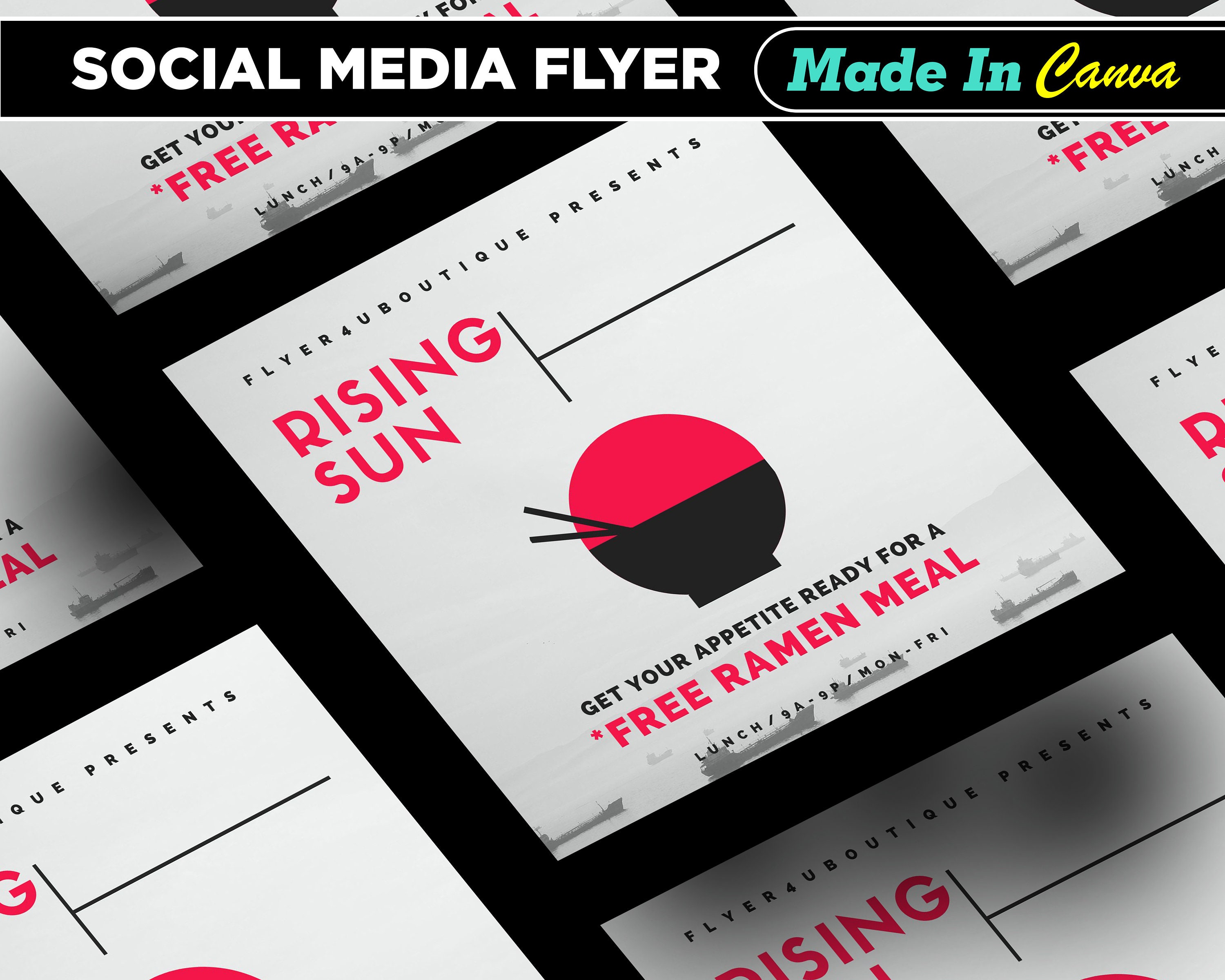 Rising Sun Flyer DIY Canva Rising Sun Flyer Template 2022 - Etsy
