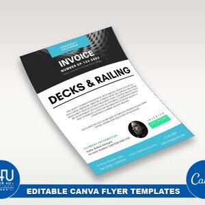 Decks and Railing Flyer DIY Canva Decks & Railing Template | Etsy