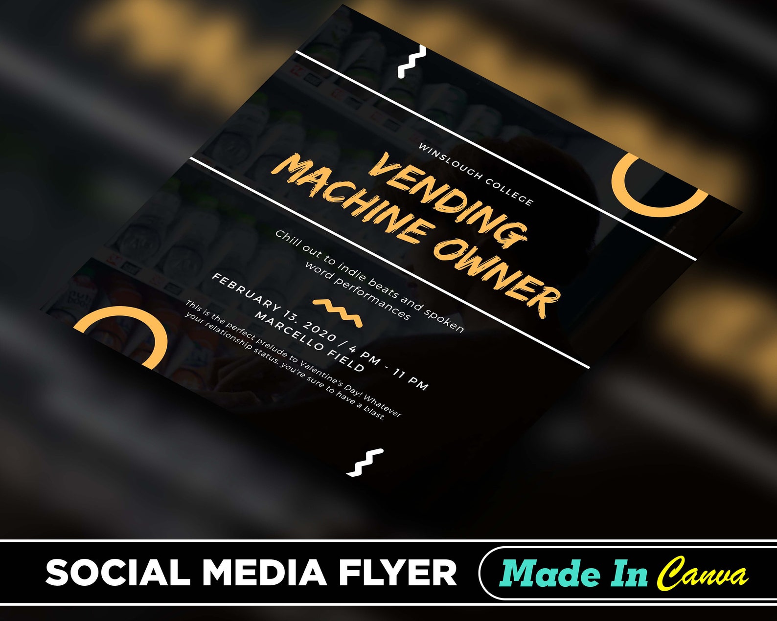 Vending Machine Flyer, DIY Canva Vending Machine Flyer Template ...