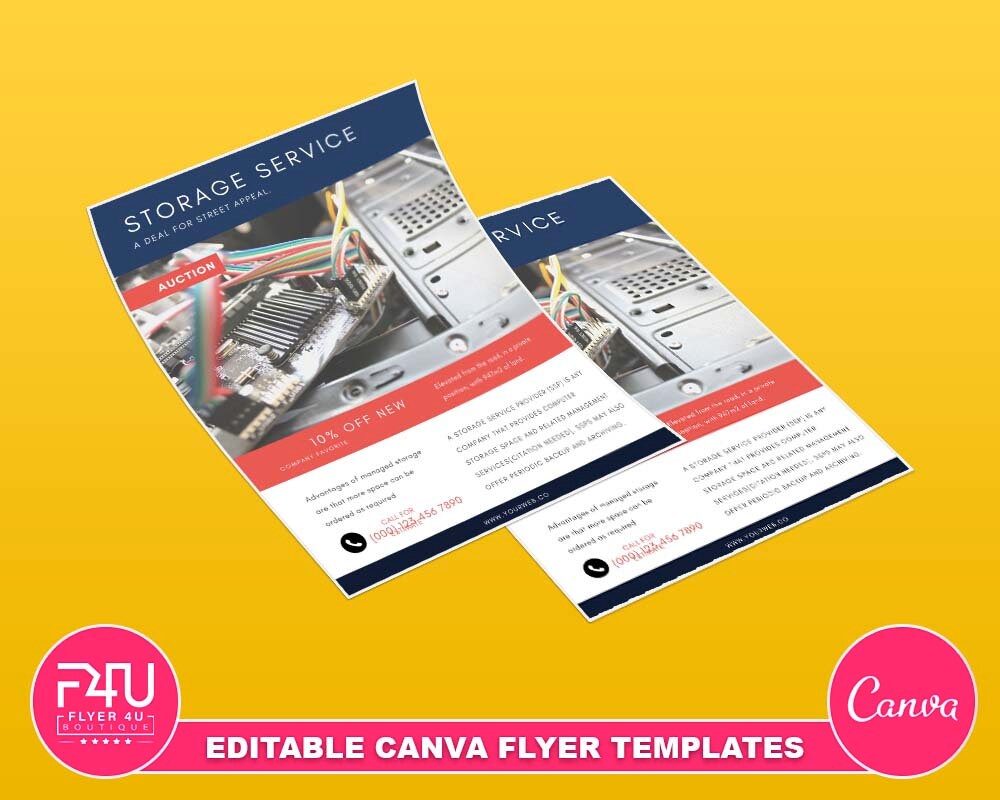 Storage Service Flyer, DIY Canva Storage Service Flyer Template 2022 ...