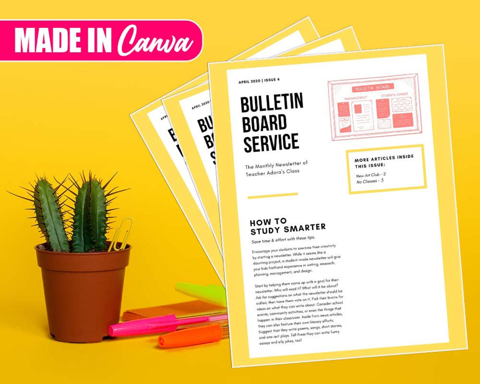 Bulletin Board Service Service Flyer DIY Canva Bulletin Board - Etsy
